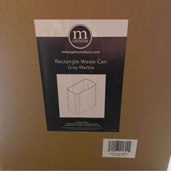 mDesign | Bath | Mdesign Small Metal 24 Gallon Trash Can Wastebasket ...